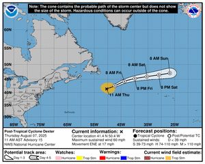 Tropical Depression Chantal Tracking Chart | TownDock.net
