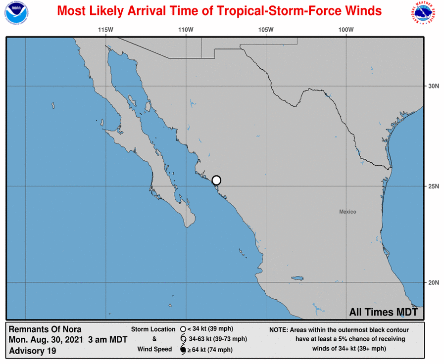 Pacific Tropical Storm Nora :: Hurricane Tracking